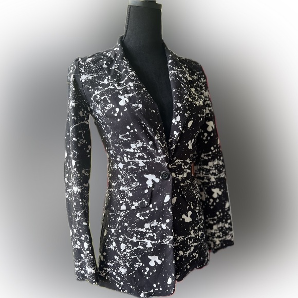 Wearever | Jackets & Coats | Wearever Paint Splash Blazer Black With ...